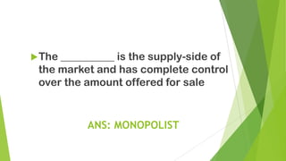 Quiz about market structure | PPTX