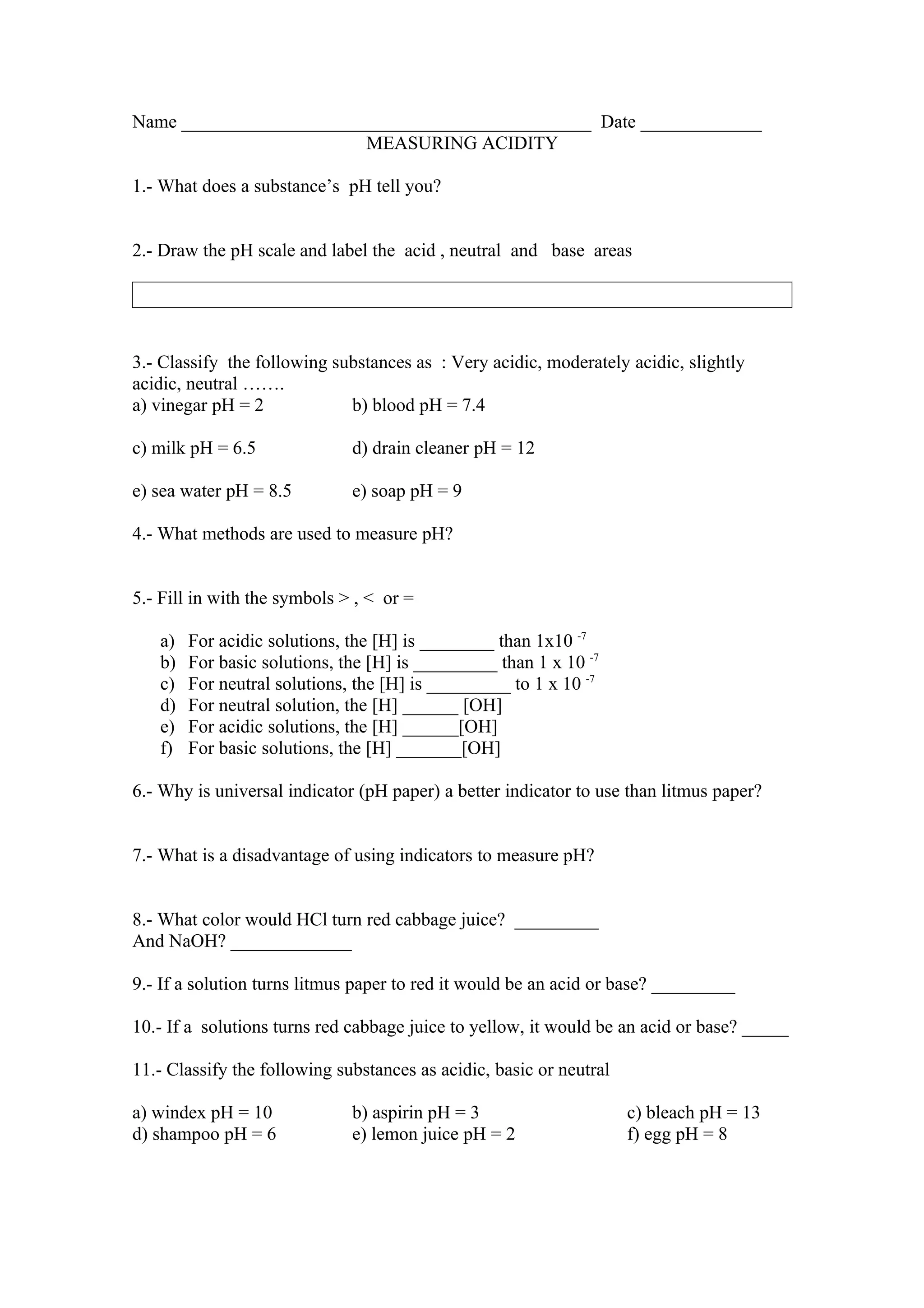 Quiz Acids And Bases 5 | PDF