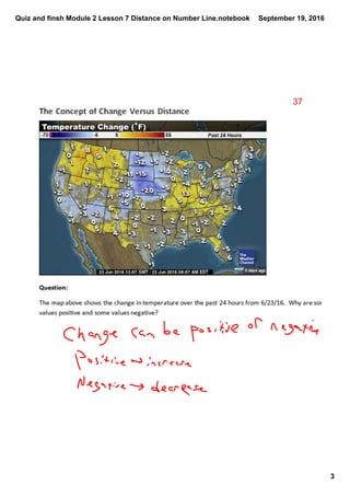 Quiz and finsh module 2 lesson 7 distance on number line | PDF