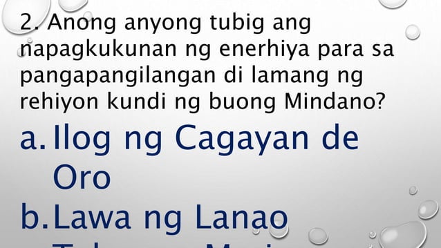 Rehiyon 10 Quiz | PPTX