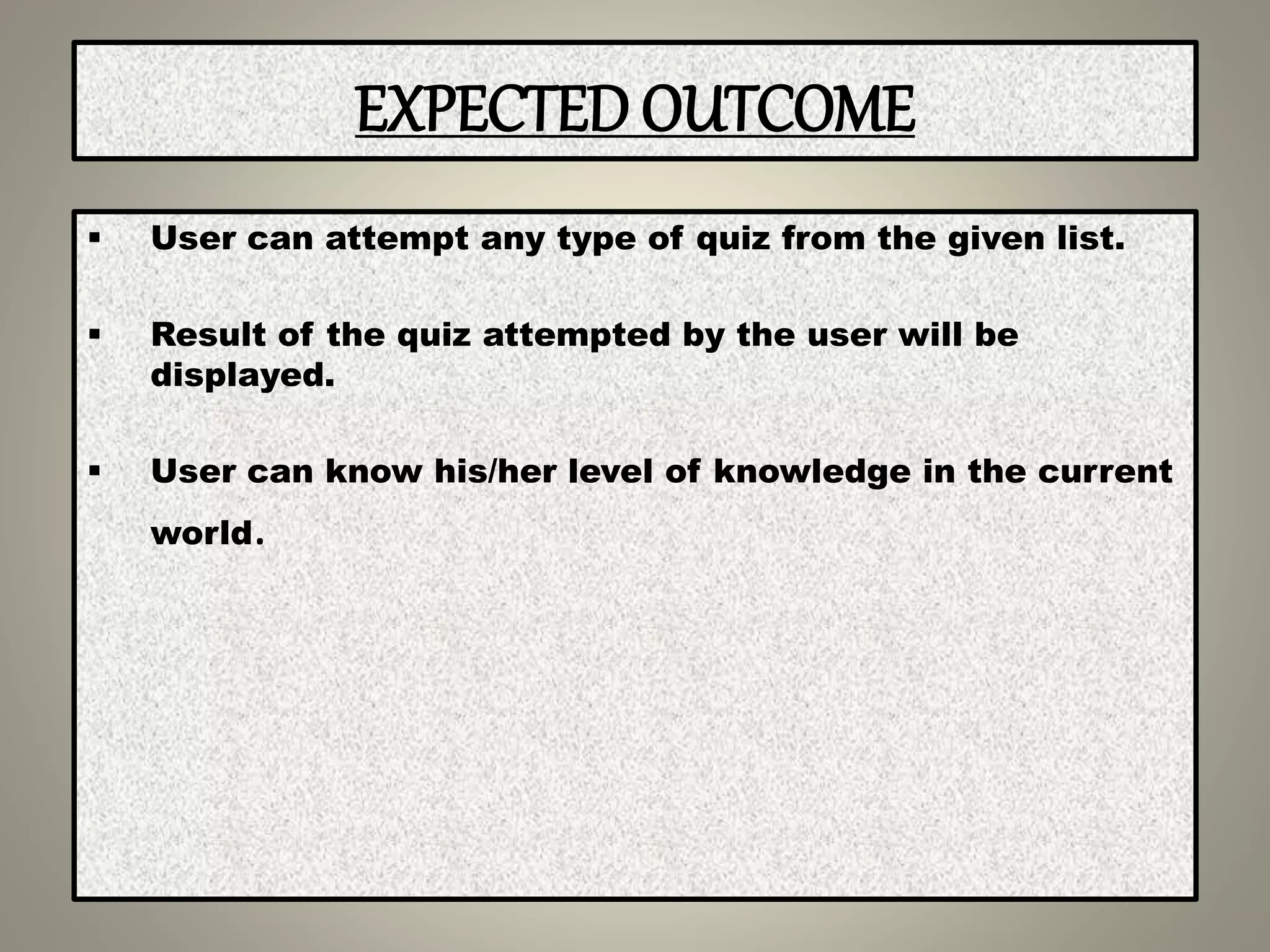 Quiz application | PPTX