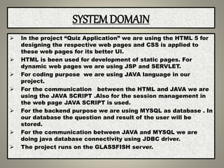 Quiz application | PPTX