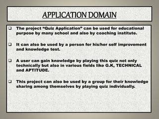 Quiz application | PPTX