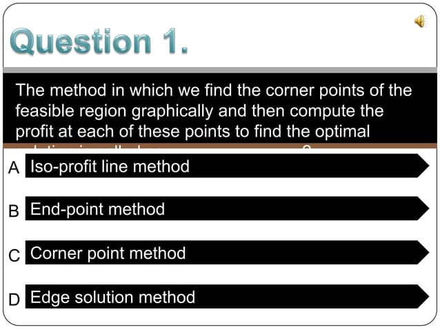 Linear Programming Quiz Pptx Technology And Computing
