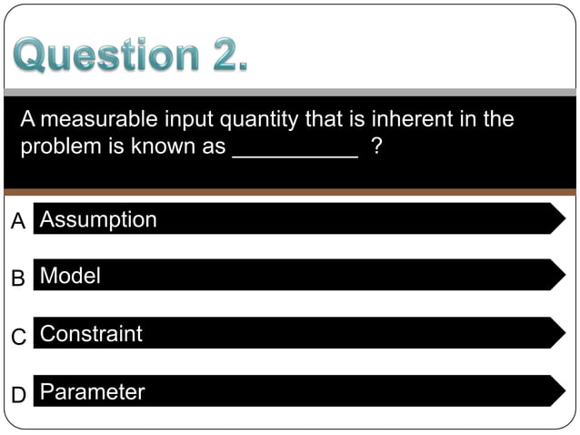 Linear Programming Quiz | PPTX | Technology & Computing