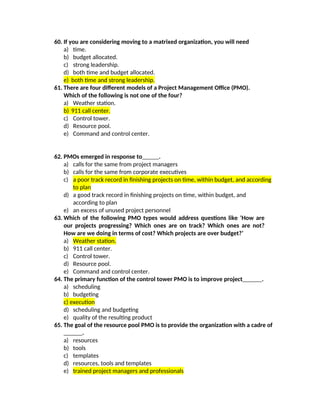 Project Management-Quizzes -Chapter wise wise | DOCX