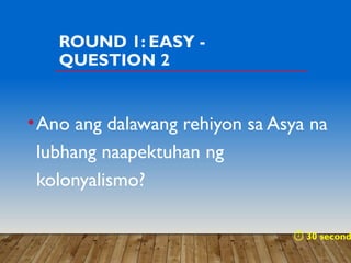 QuizBee_Una at Ikalawang Yugto ng Imperyalismo.pptx