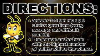 QUIZ BEE GAMIFIED POWERPOINT FREE TEMPLATE.pptx