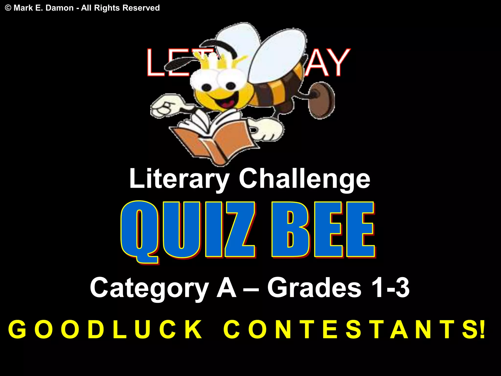 QUIZ BEE FOR GRADE 1-3 | PPTX