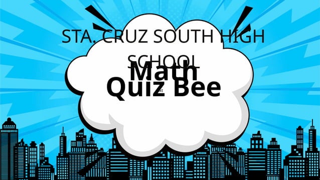 Mathematics Quiz Bee Questions, EASY, DIFFICULT | PPTX
