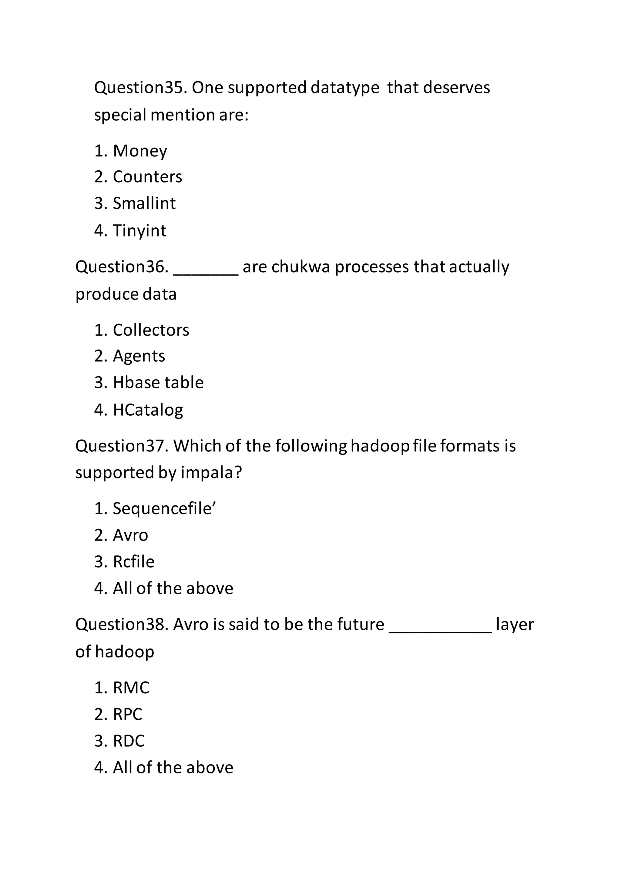 Quiz bigdata | PDF