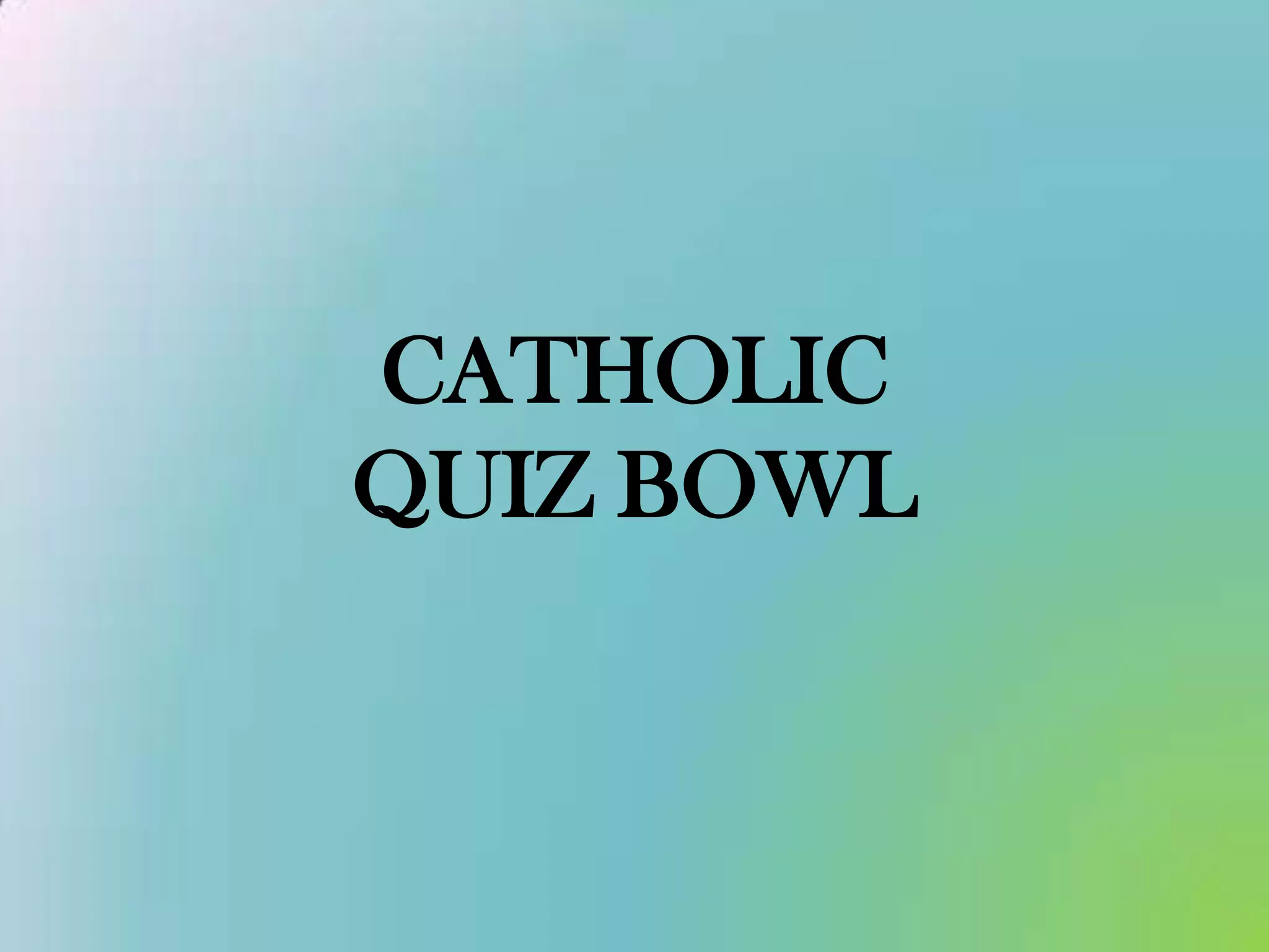 Quiz bowl questions round 5 & 6 | PPTX