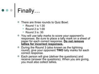 Vocabulary Quiz Bowl | PPT