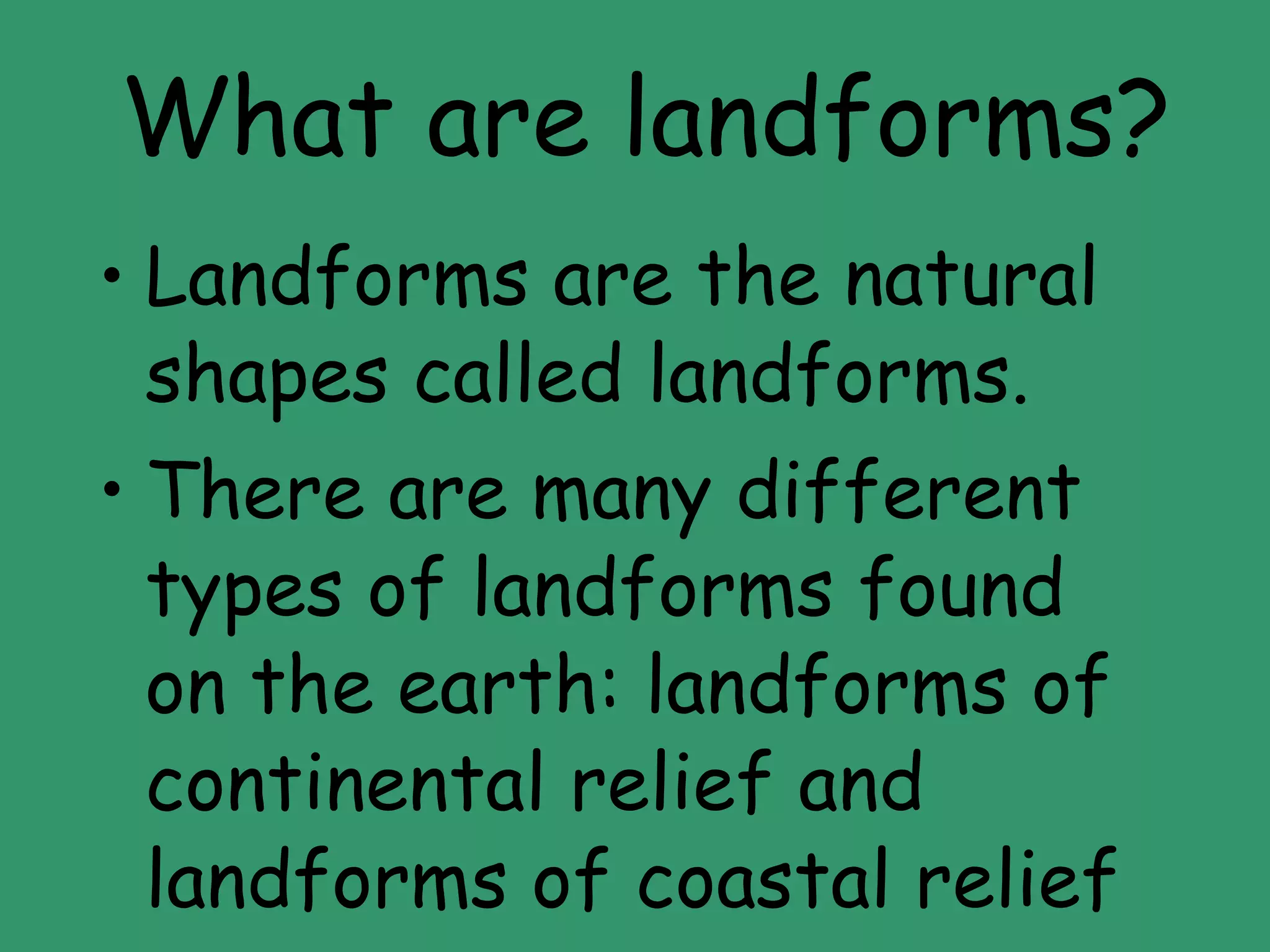 Quiz about landforms | PPT