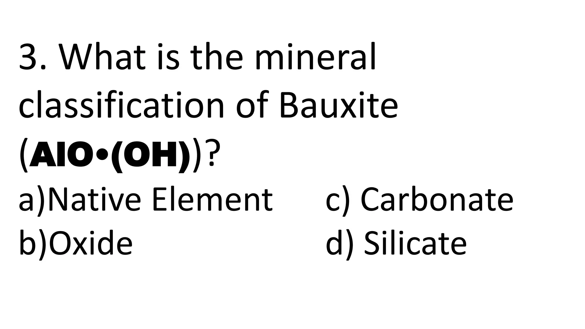 Quiz in Earth Science: Physical and Chemical Properties of Minerals | PPTX