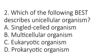 Quiz general biology 1 quarter 1 Prokaryotic and Eukaryotic cells.pptx