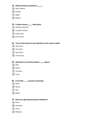 Quiz history, geography, civics | PDF