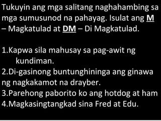 Quiz in filipino 8 | PPT