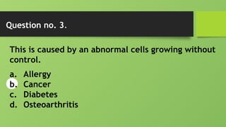 Sample of Quiz in Health 7 in Quarter 1.pptx