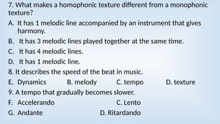 quiz in mapeh six music. GRADE SIX .pptx