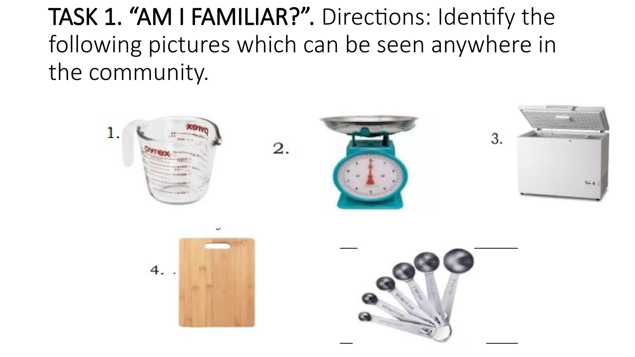 Quiz in Measuring tool in Food Processing in Grade 7 TLE exploratory | PPTX