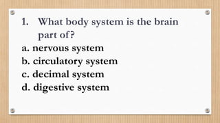 QUIZ IN POWER OF MIND (function of the brain.pptx