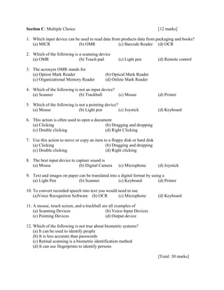 Imput Devces Quiz | DOCX