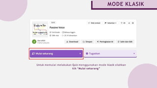 Petunjuk penggunaan Quizizz Mode Klasik.pptx