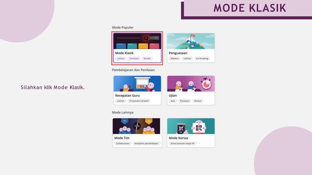 Petunjuk penggunaan Quizizz Mode Klasik.pptx