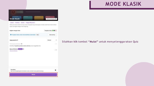 Petunjuk penggunaan Quizizz Mode Klasik.pptx