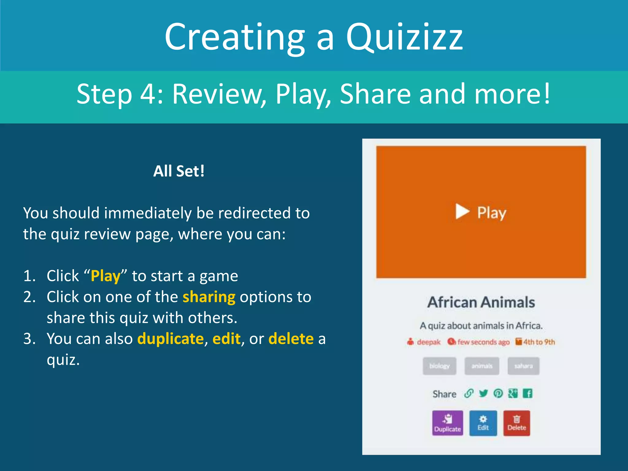 Quizizz Presentation | PPTX
