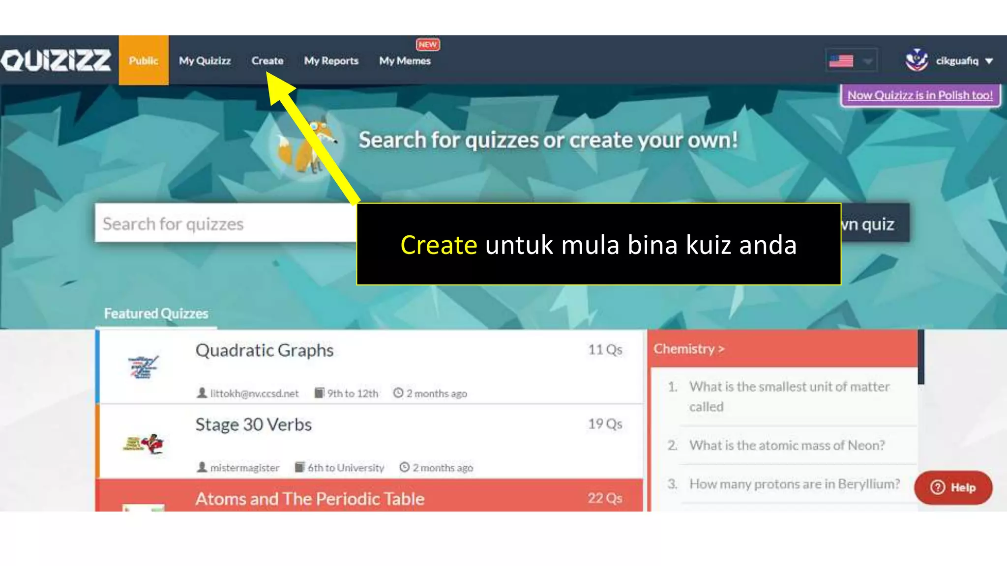 BINA KUIZ INTERAKTIF DENGAN QUIZIZZ | PPTX