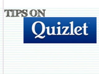 Quizlet tutorial by S. Dickens | PPTX