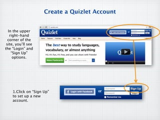 Quizlet.sign up | PPT