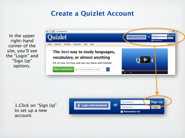 Quizlet.sign up | PPT