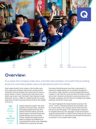 Quizlet Impact Report: 2018 | PDF