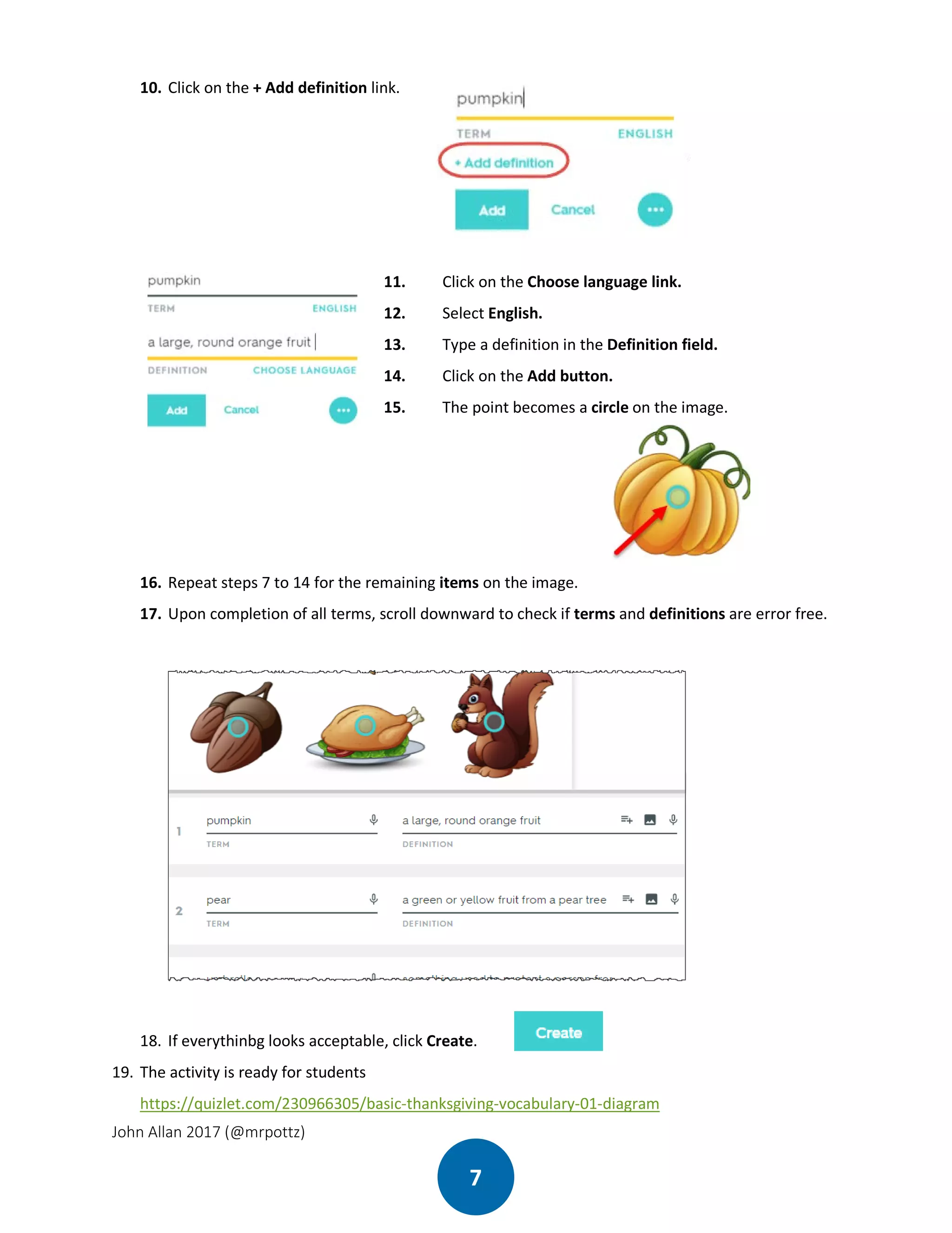 Creating a Quizlet Diagram | PDF
