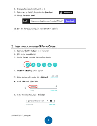 Quizlet - Using Gifs to Teach Verbs | PDF
