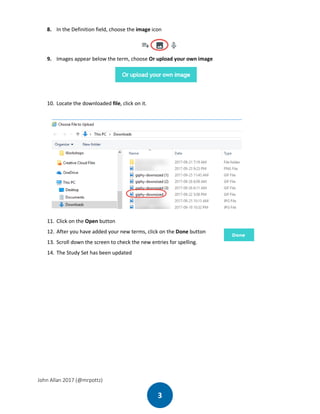 Quizlet - Using Gifs to Teach Verbs | PDF