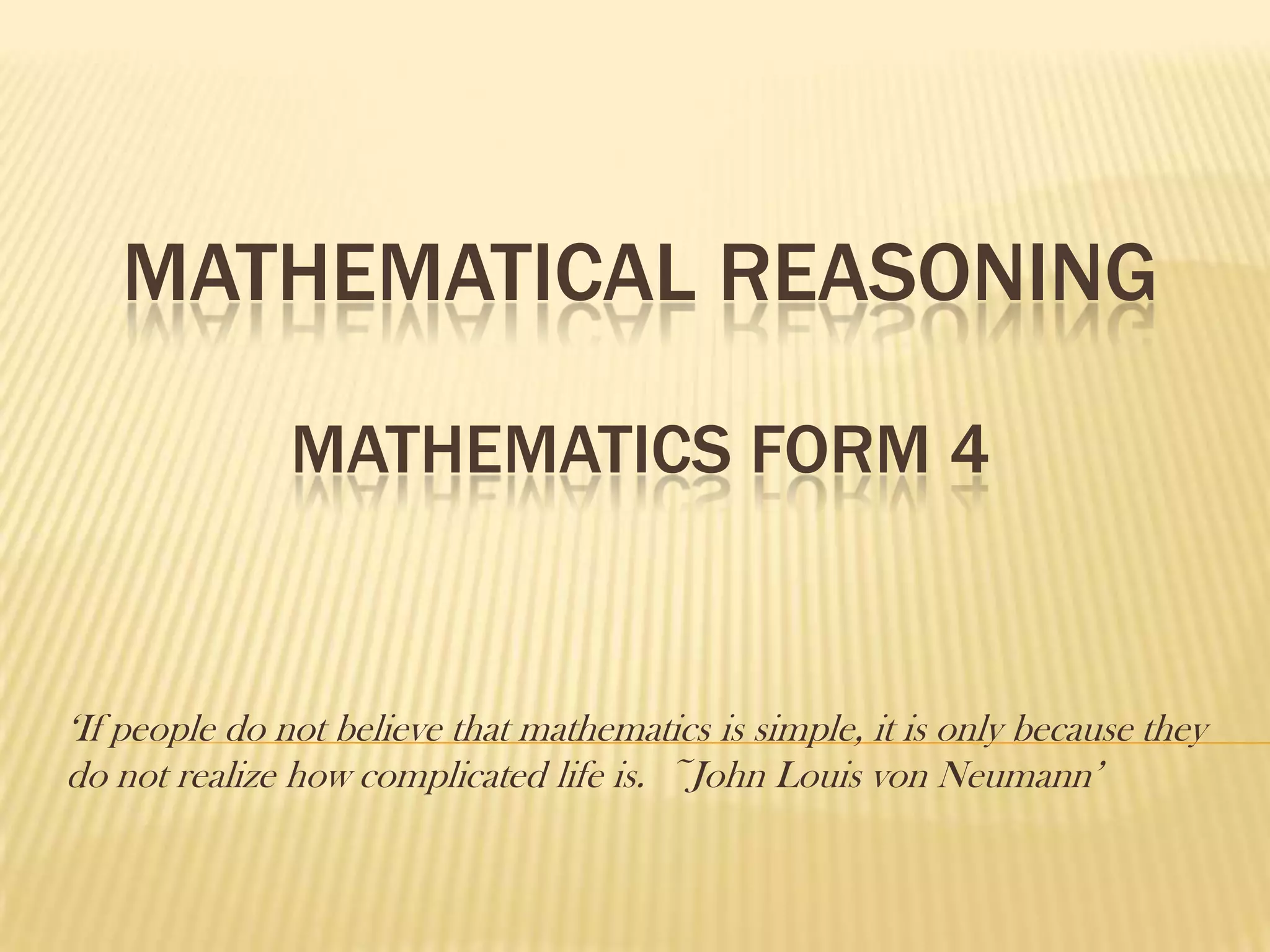 Quiz maths reasoning | PPTX