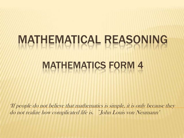 Quiz maths reasoning | PPTX | Chemistry | Science