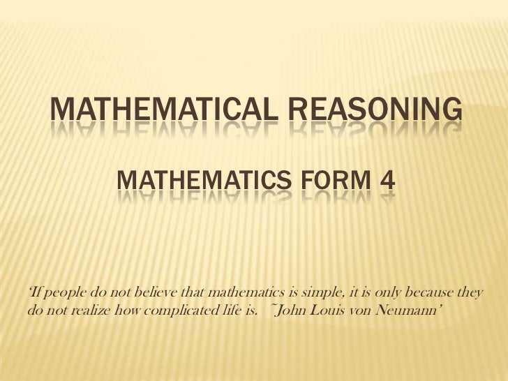 Quiz maths reasoning