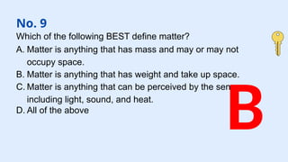 Quiz No. 1 - States of Matter - solid, liquid, gas.pptx