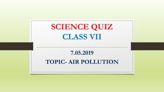 Quiz on air pollution | PPT