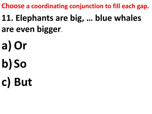 Quiz on conjunction wither answer English grammar | PPTX | Food & Drink