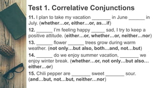 Quiz on conjunctions | PPTX