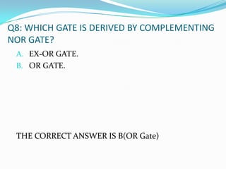 Quiz on Logic Gate | PPTX