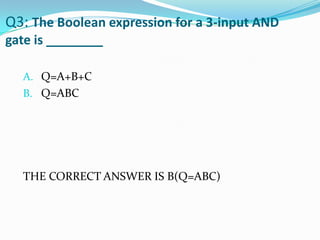 Quiz on Logic Gate | PPTX