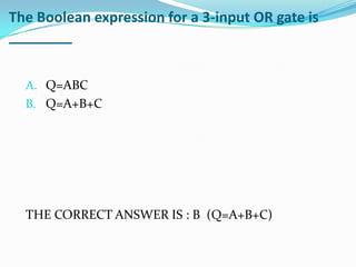 Quiz on Logic Gate | PPTX