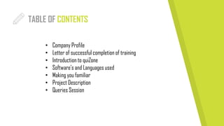 QuiZone Mobile Application | PPTX